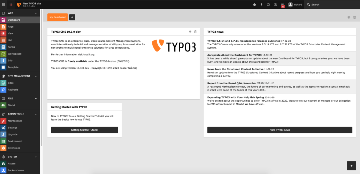 TYPO3 • Sortie de la version 10 LTS